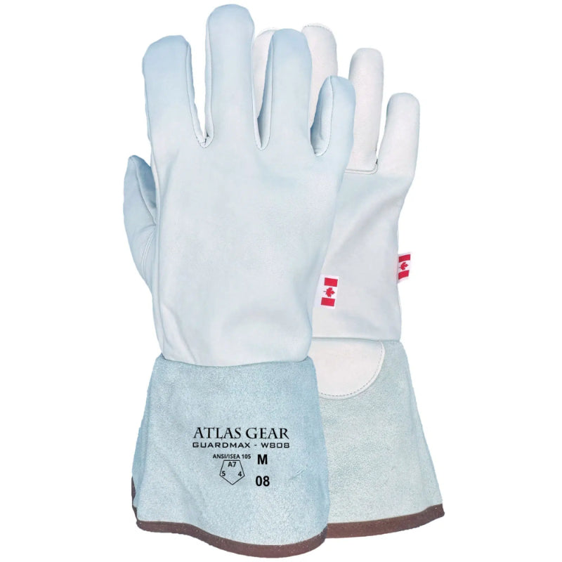 Atlas GuardMax® Leather Gauntlet Utility Safety Gloves - 808 — Safety ...
