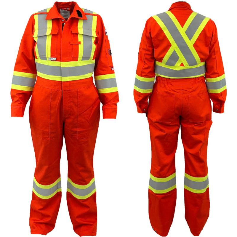 Atlas Guardian® Women's FR / ARC Flash 4" Striped Coveralls - Orange ...