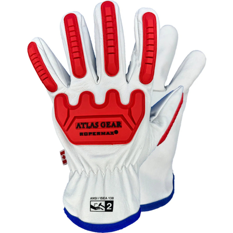 Atlas RoperMax® Leather Impact Safety Gloves - 803 — Safety Vests And ...