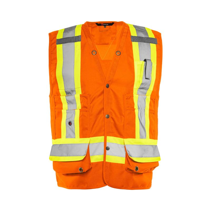 Ground Force® High Visibility Deluxe Surveyor's Safety Vest - TV20 ...