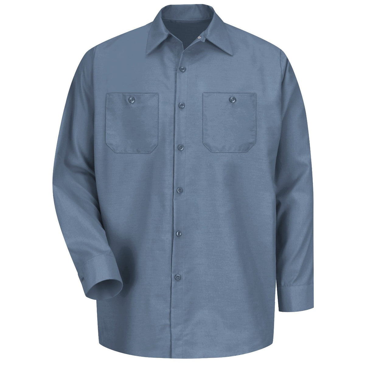 Red Kap® Men's Long Sleeve Industrial Work Shirt - Postman Blue - SP14 ...