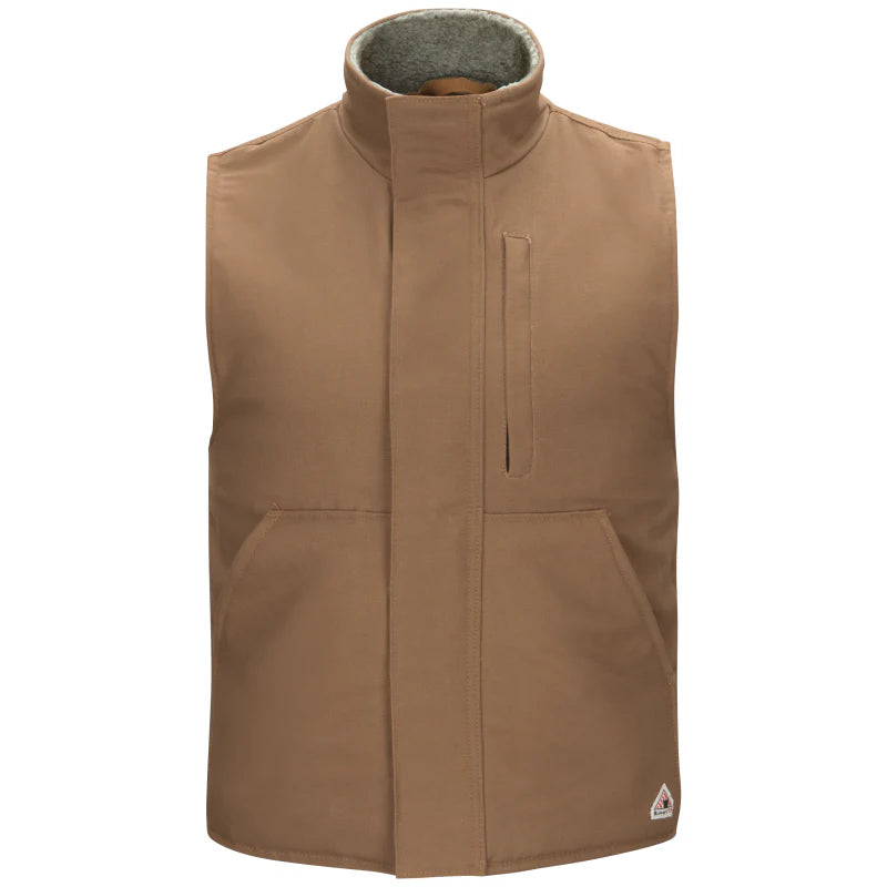 Bulwark® Men's Shera Lined Brown Duck Vest - Flame Resistant - VLS2 ...