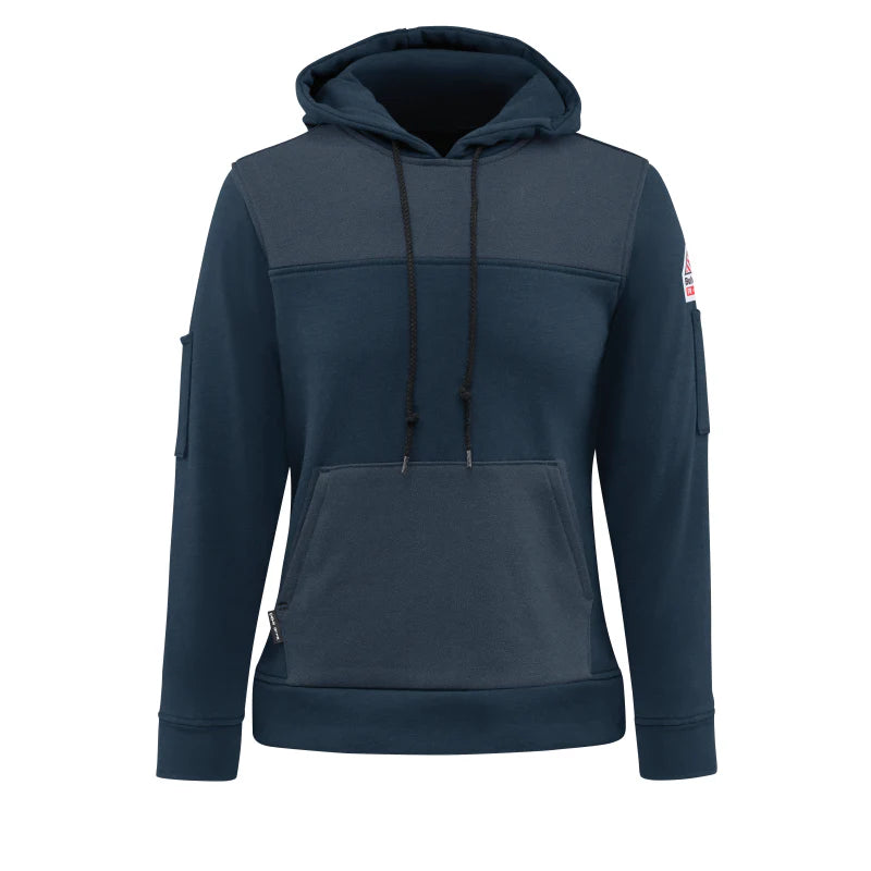 Bulwark® Women's Flame Resistant Hoodie - Water Repellant - Navy - SMM ...