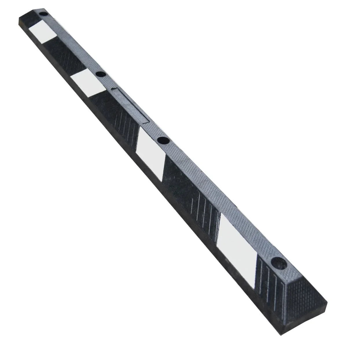 Parking Block - 6 Feet Long - Rubber Curb Wheel Stop - White Stripes ...
